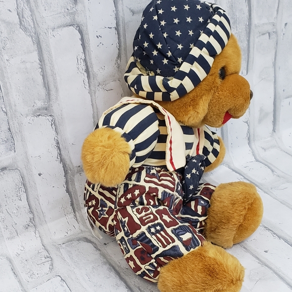 MTY INTERNATIONAL | Toys | Vintage Mty American Flag Teddy Bear 4 Plush ...